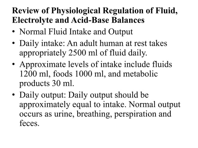 fluid & electrolyte acid -base balance ppt.pptx | Chemistry | Science