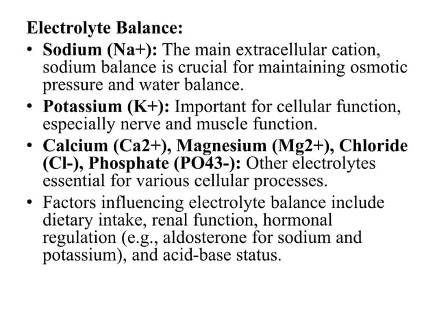 fluid & electrolyte acid -base balance ppt.pptx | Chemistry | Science