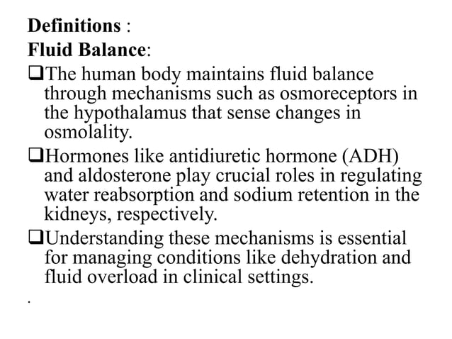fluid & electrolyte acid -base balance ppt.pptx | Chemistry | Science