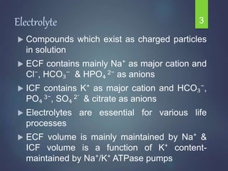 Fluid & electrolyte therapy | PPTX