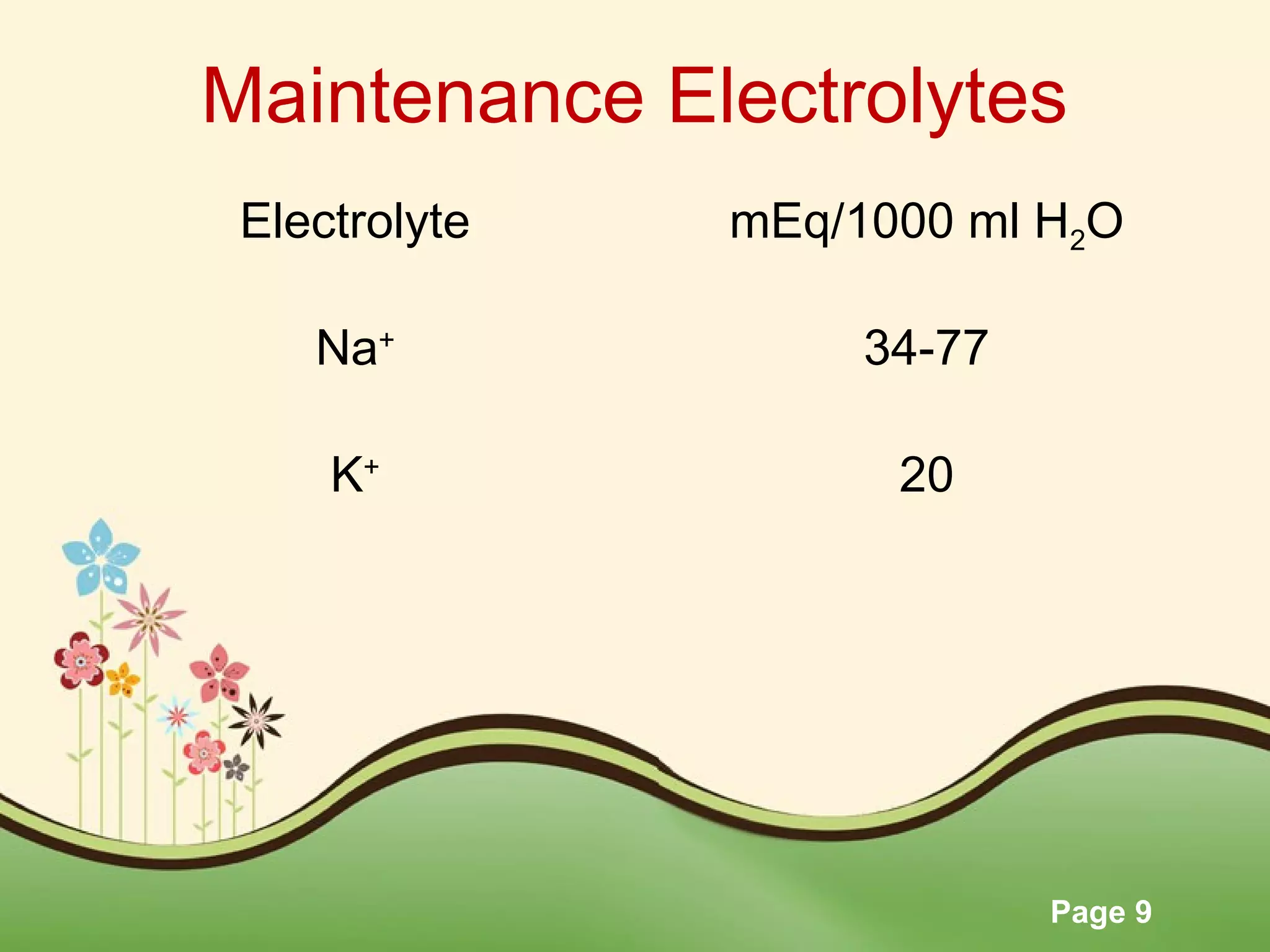 fluid and electrolyte | PPT