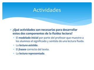 Fluidez lectora | PPTX