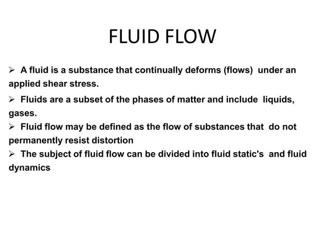 Fluid flow | PPT