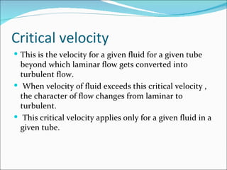 Fluid flow physics and anaesthetic implication | PPT