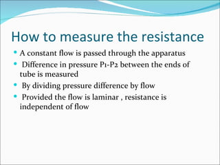 Fluid flow physics and anaesthetic implication | PPT