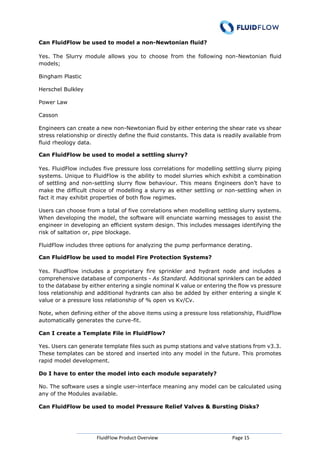 Fluid flow product-overview | PDF