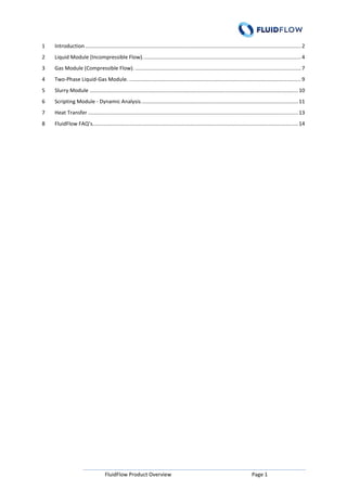 Fluid flow product-overview | PDF
