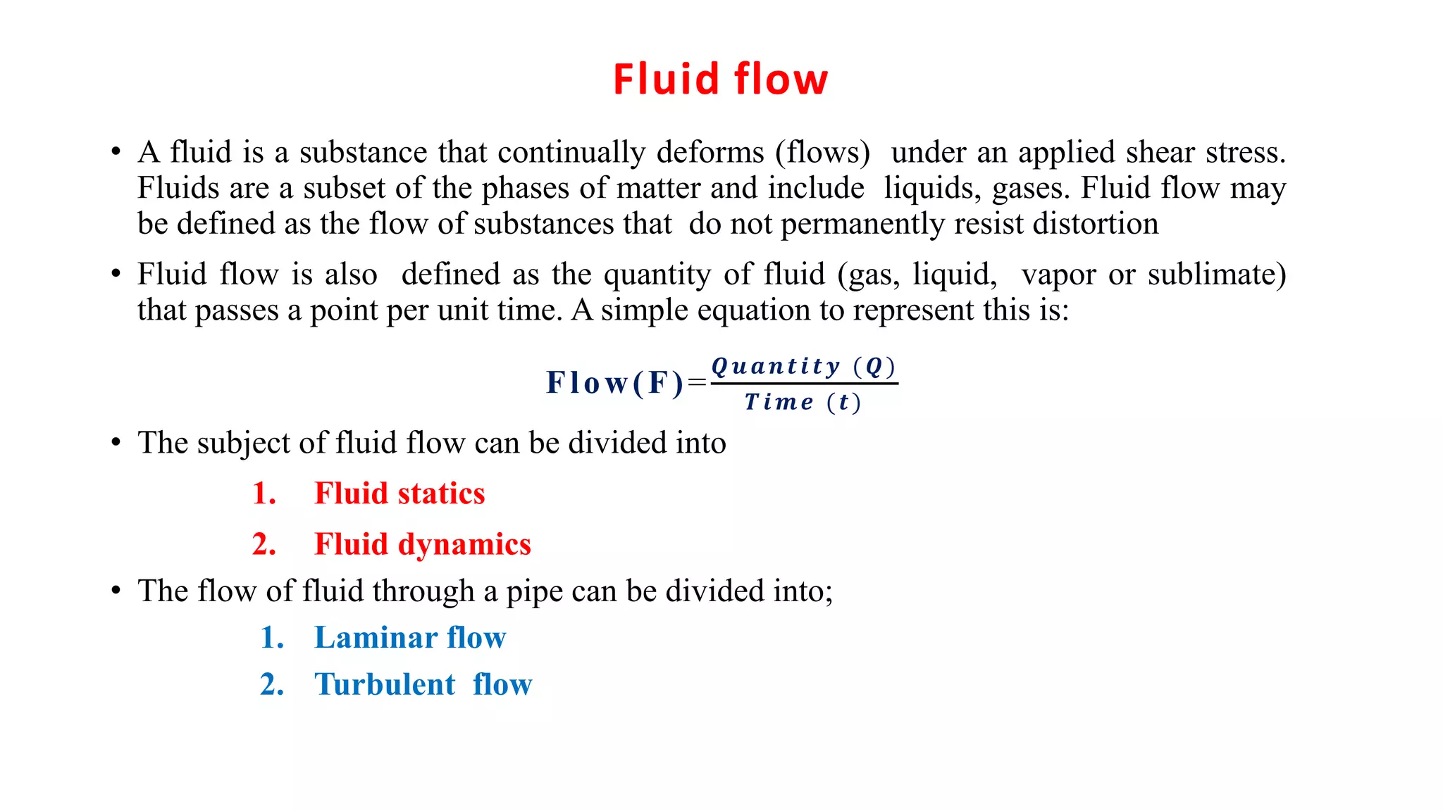 Fluid flow, heat transfer & mass transfer | PPTX