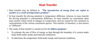 Fluid flow, heat transfer & mass transfer | PPTX