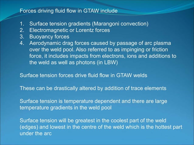 solidification fluid flow in welding.ppt
