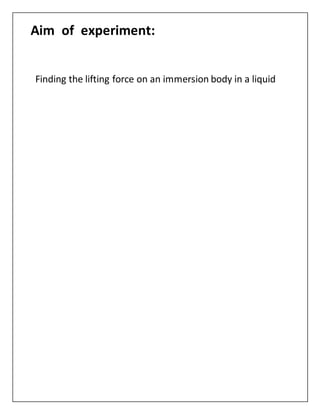 Lifting ForceFluid flow lab - 2015 nov | DOCX | Chemistry | Science