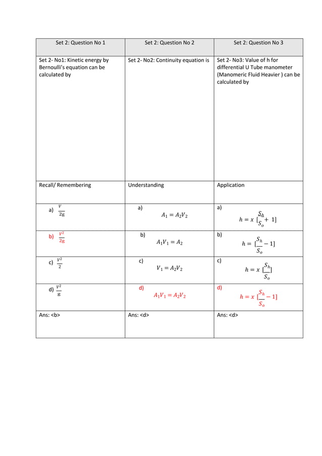 Fluid flow operation mcq's | PDF