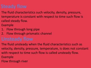 Fluid flow parameter by VADURLE ROHAN BHARAT | PPTX