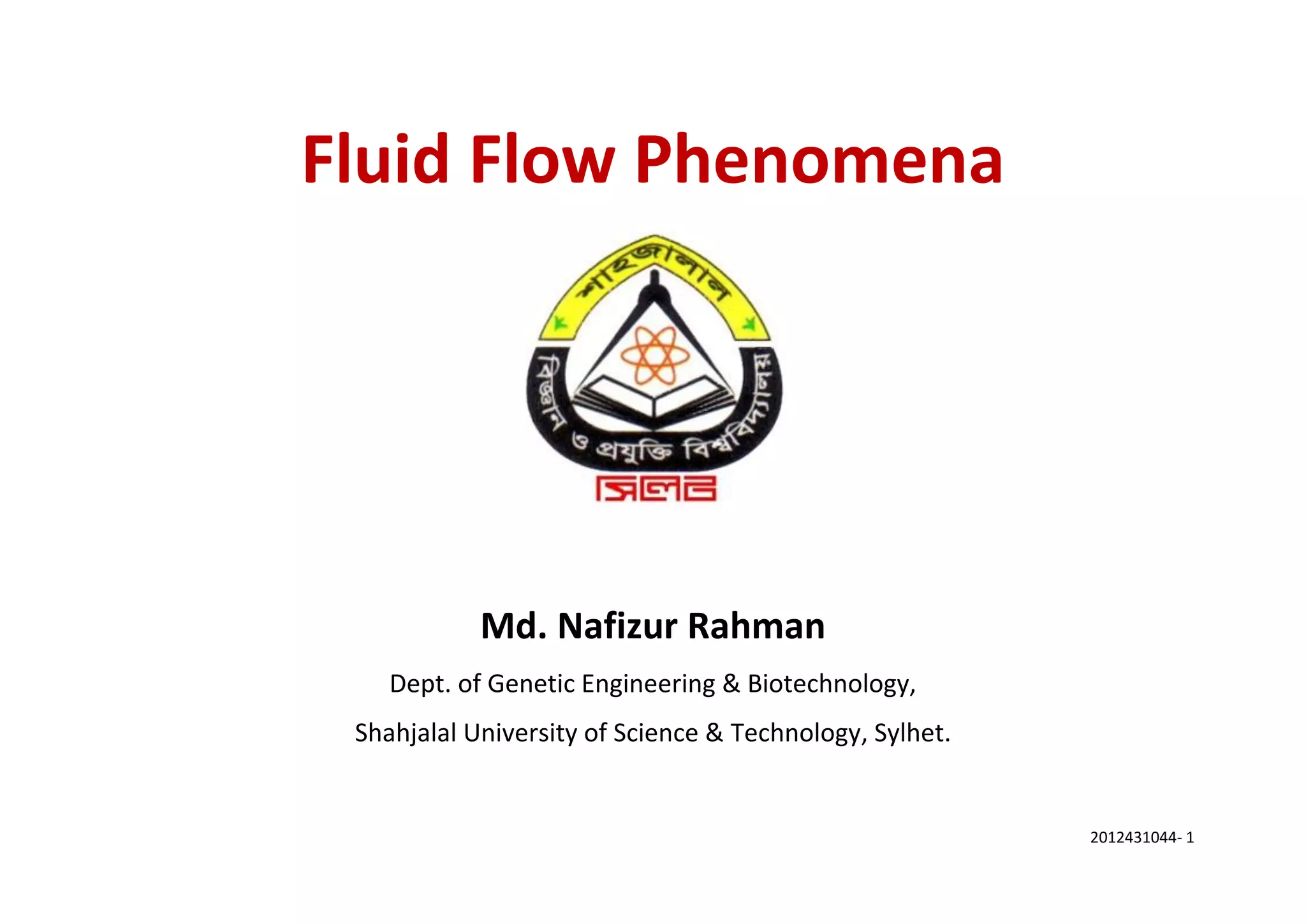 Fluid Flow Phenomena | PDF