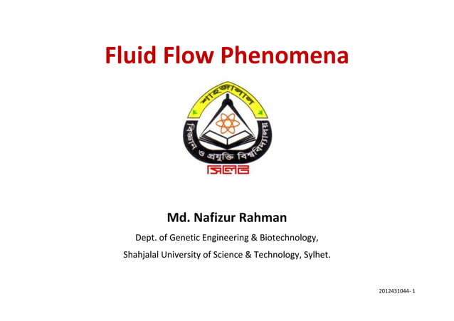 Fluid Flow Phenomena | PDF