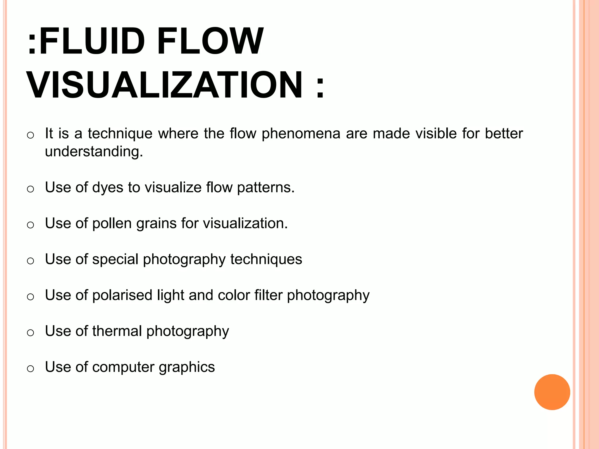 Fluid flow visualization | PPTX