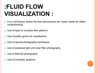 Fluid flow visualization | PPTX