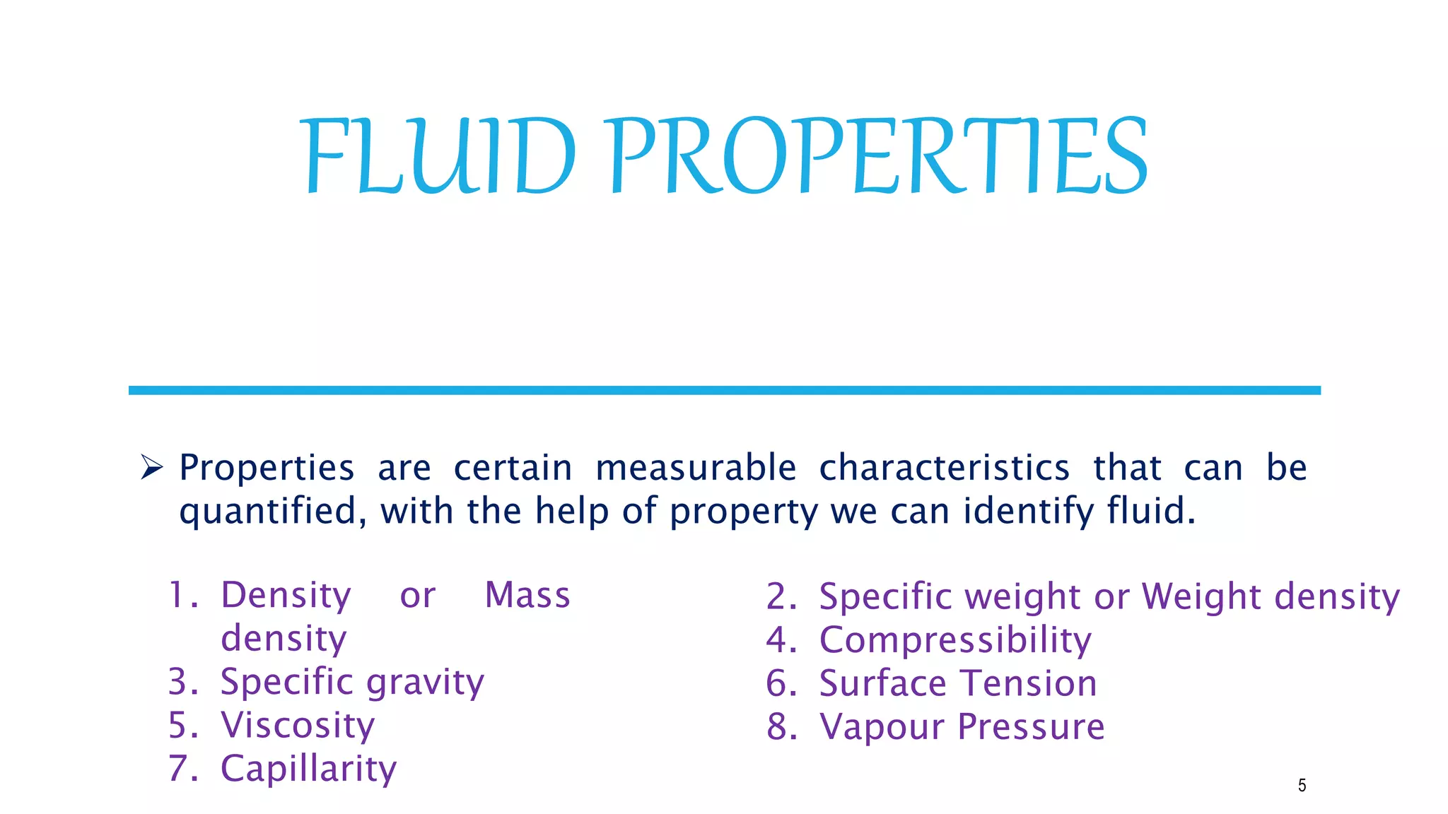 Fluid & Fluid properties | PPTX
