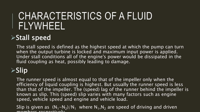 Fluid flywheel | PPTX