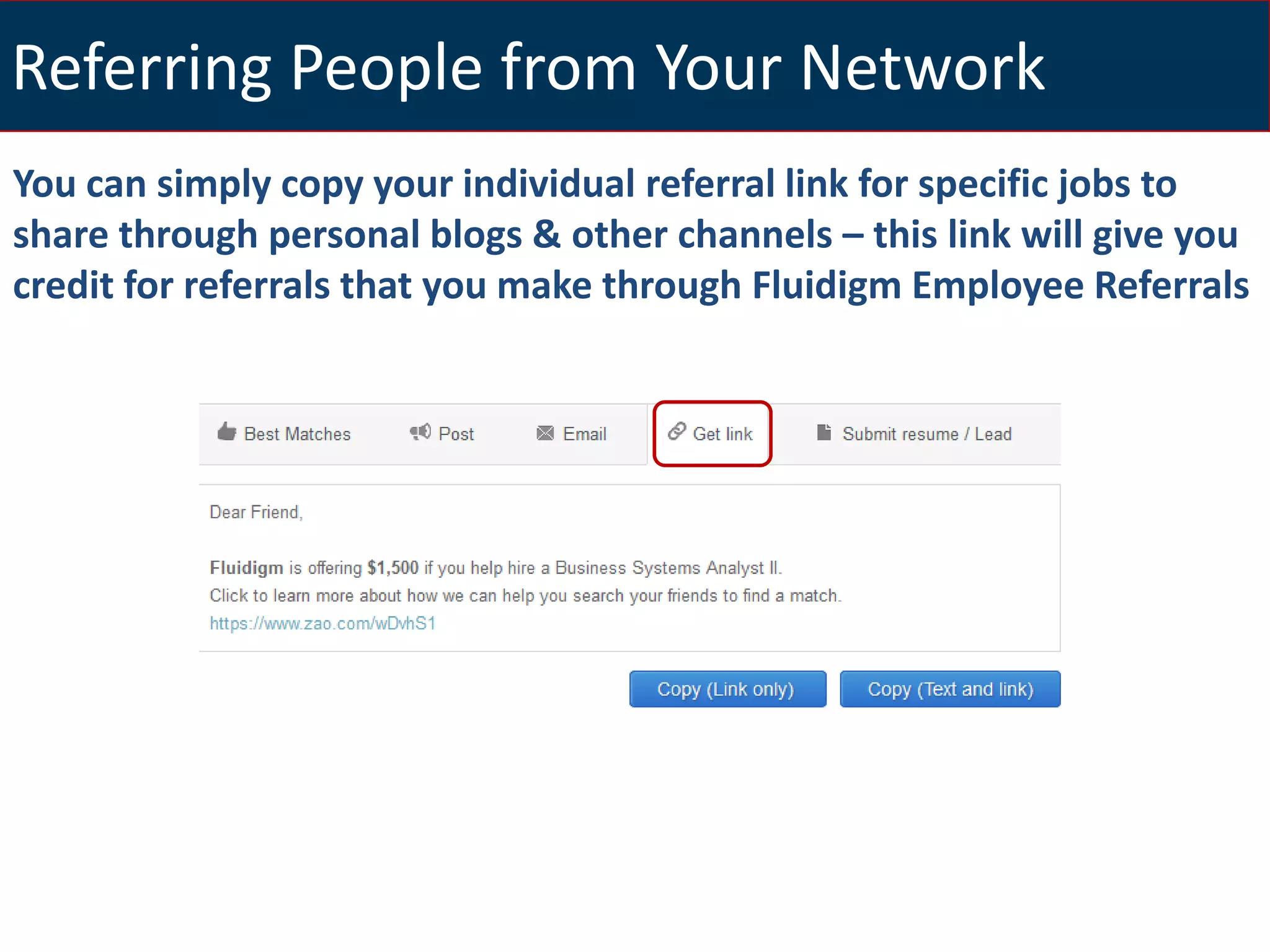 Fluidigm Employee Referral System Tutorial | PPTX