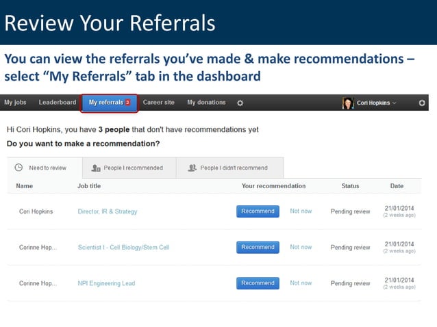 Fluidigm Employee Referral System Tutorial | PPT