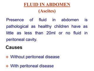Fluid in abdomen | PPT