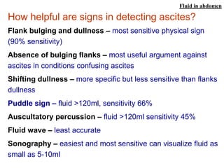 Fluid in abdomen | PPT