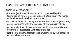 FLUID INCLUSION WALL ROCK ALTERATION in economic geology | PPTX