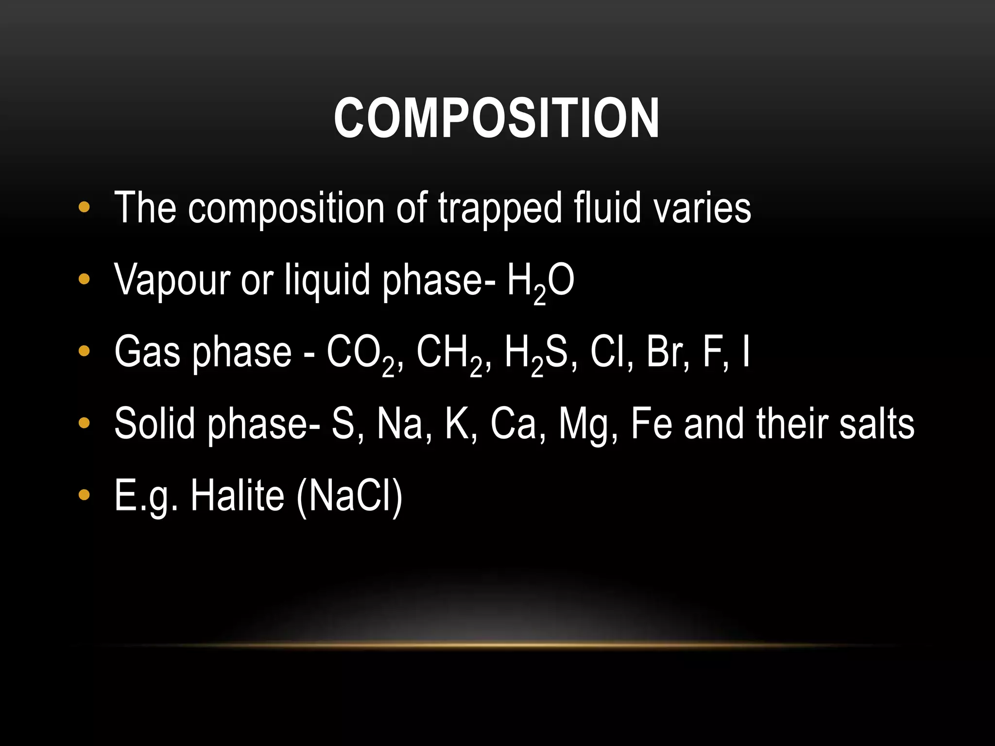 Fluid inclusion in ores | PPTX