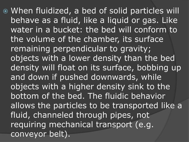 Fluidization and fluidized bed | PPTX