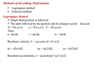 Fluid kinematics | PPTX