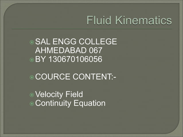 FluidKinematics.ppt