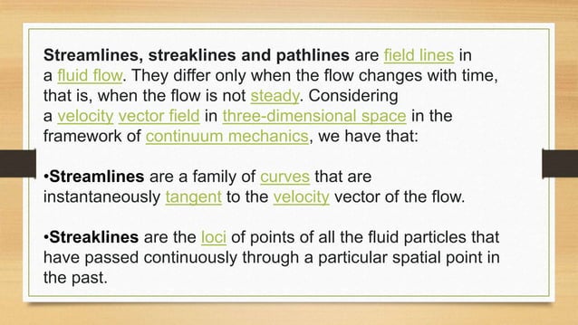 Fluid kinematics and dynamics | PPTX | 3-D Graphics | Computer Software and Applications