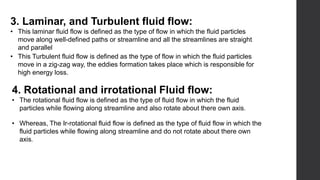 Fluid kinematics and dynamics | PPTX