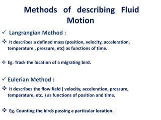 Fluid kinematics | PPT | Free Download