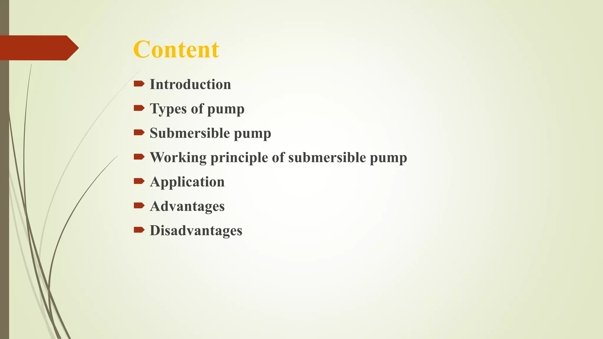 Pump, Submersible pump | PPTX