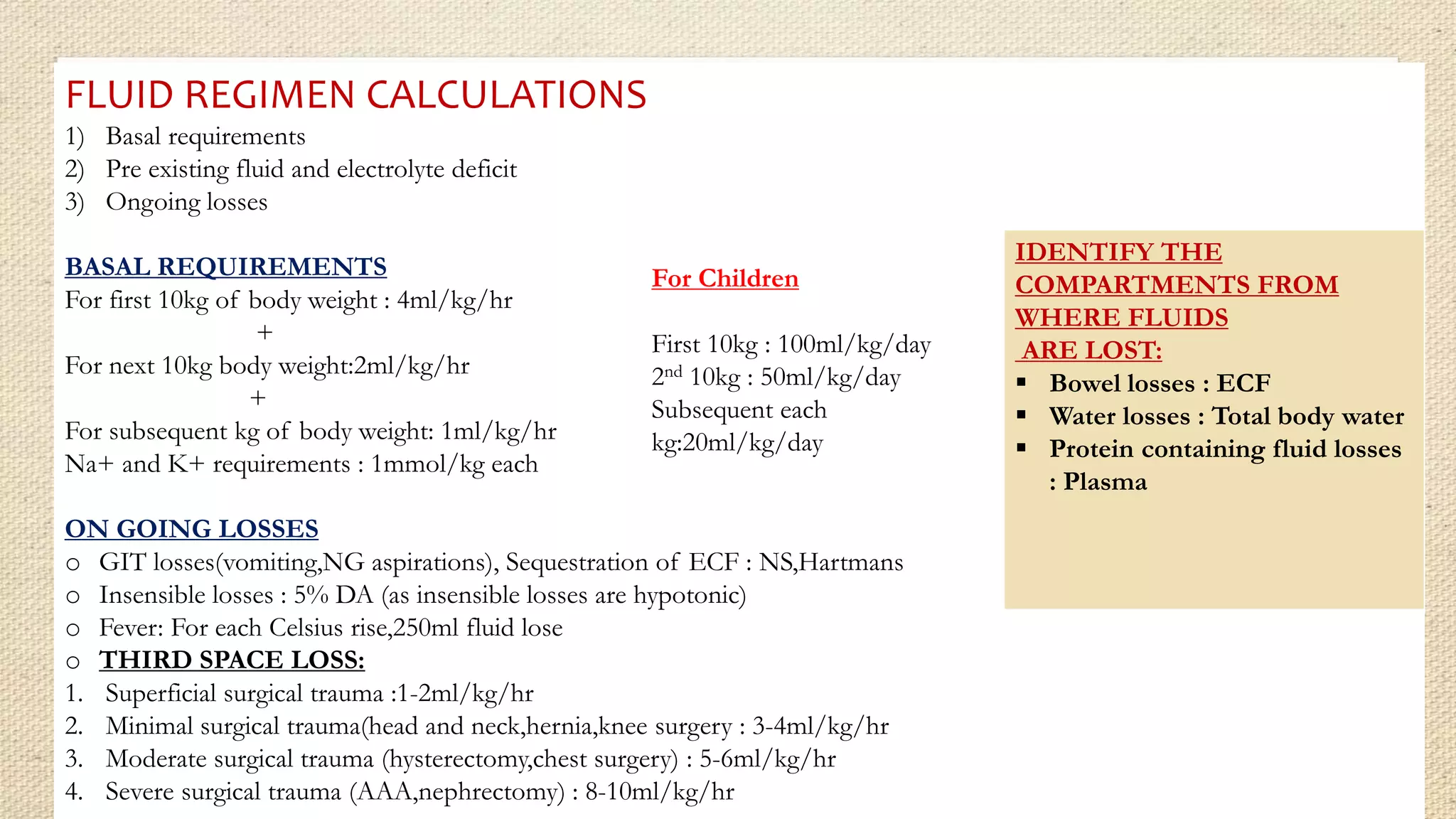 Fluid management | PPTX