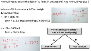 Fluid management in burns and shock | PPTX