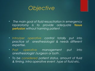 Fluid management in Abdominal Emergency | PPT