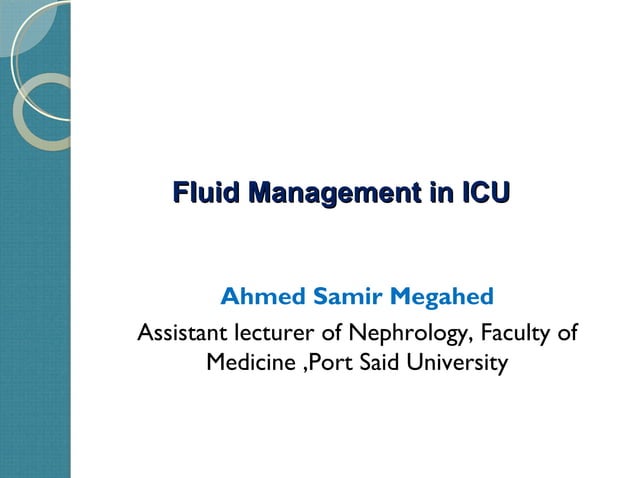 Fluid management in ICU | PPT
