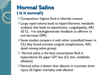 Fluid management in ICU | PPT