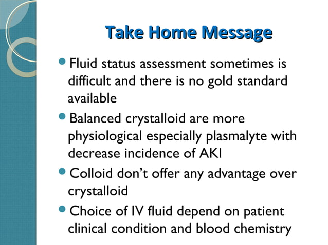 Fluid management in ICU | PPT