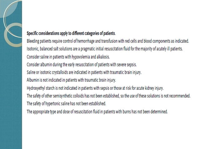 Fluid management in ICU | PPT