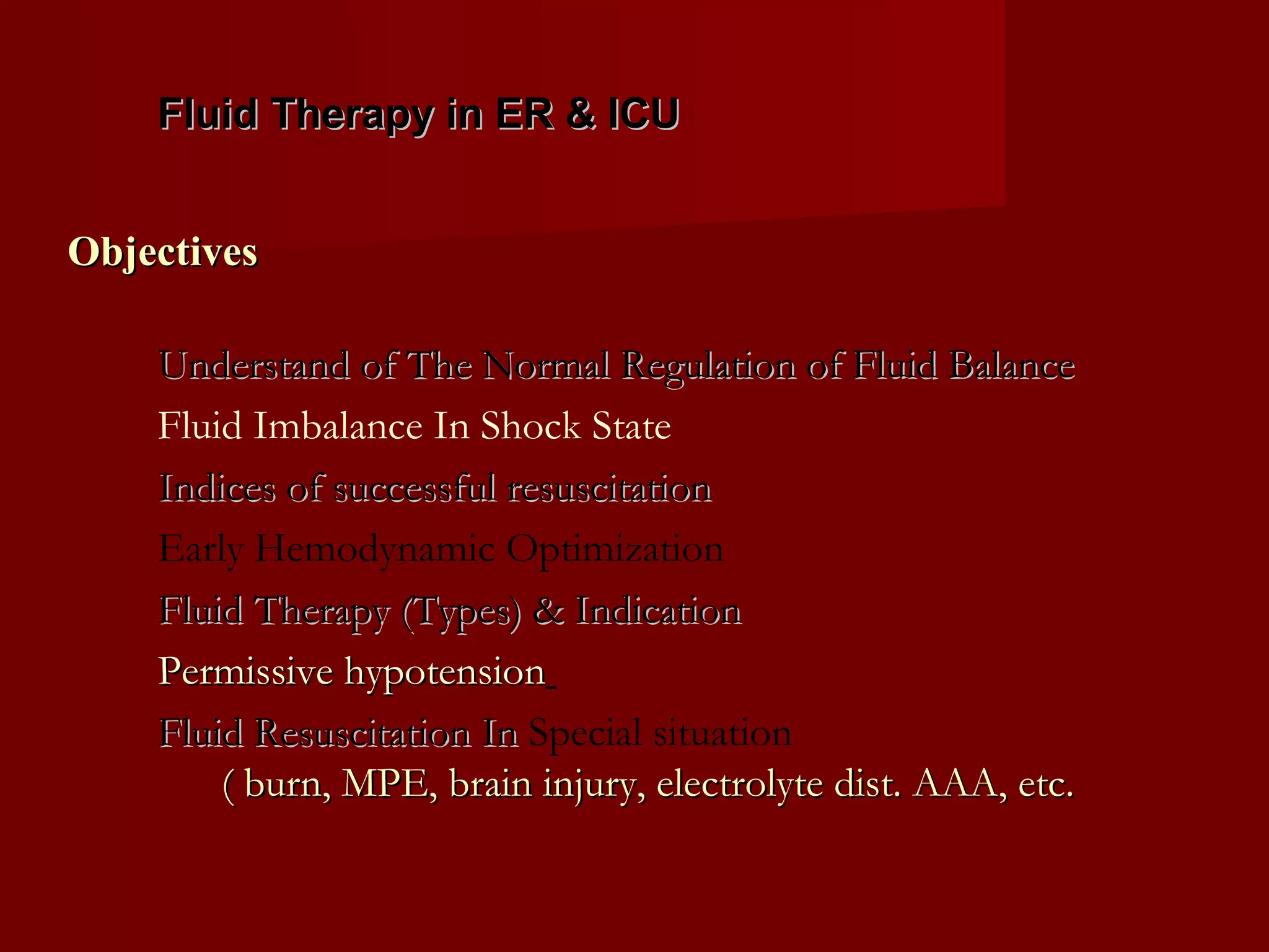 Fluid management in icu dr vijay | PPT