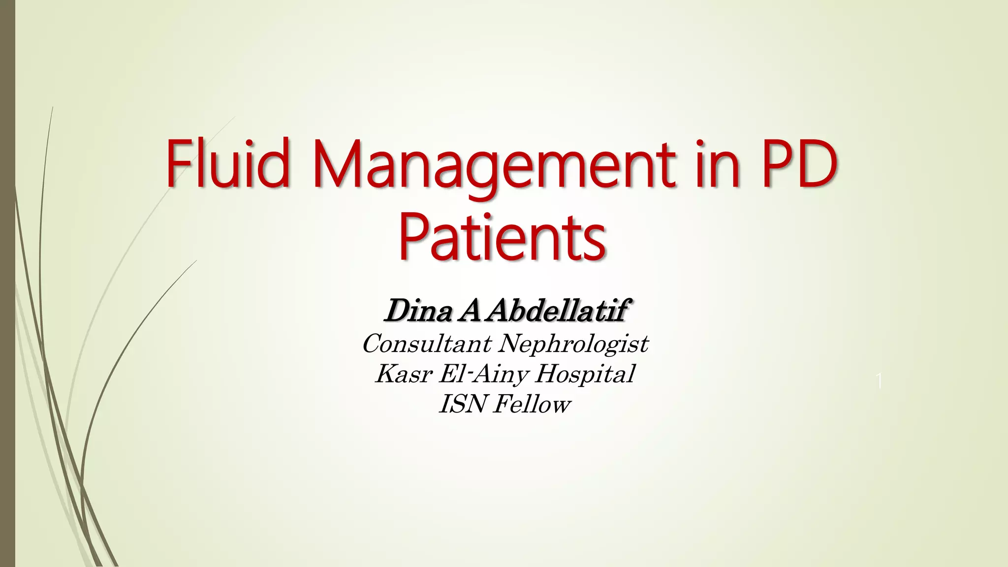 Fluid management in pd patient | PPT