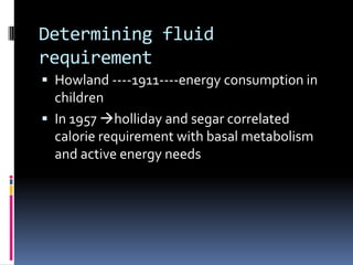 Fluid management in the paediatric patient anaesthetist consideration ...