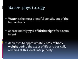 Fluid management in the paediatric patient anaesthetist consideration ...