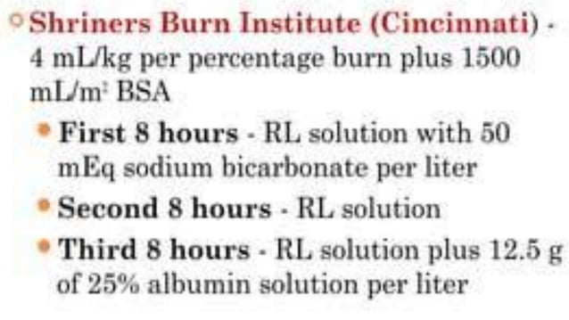 Burn Fluid management formulas .pdf | Chemistry | Science