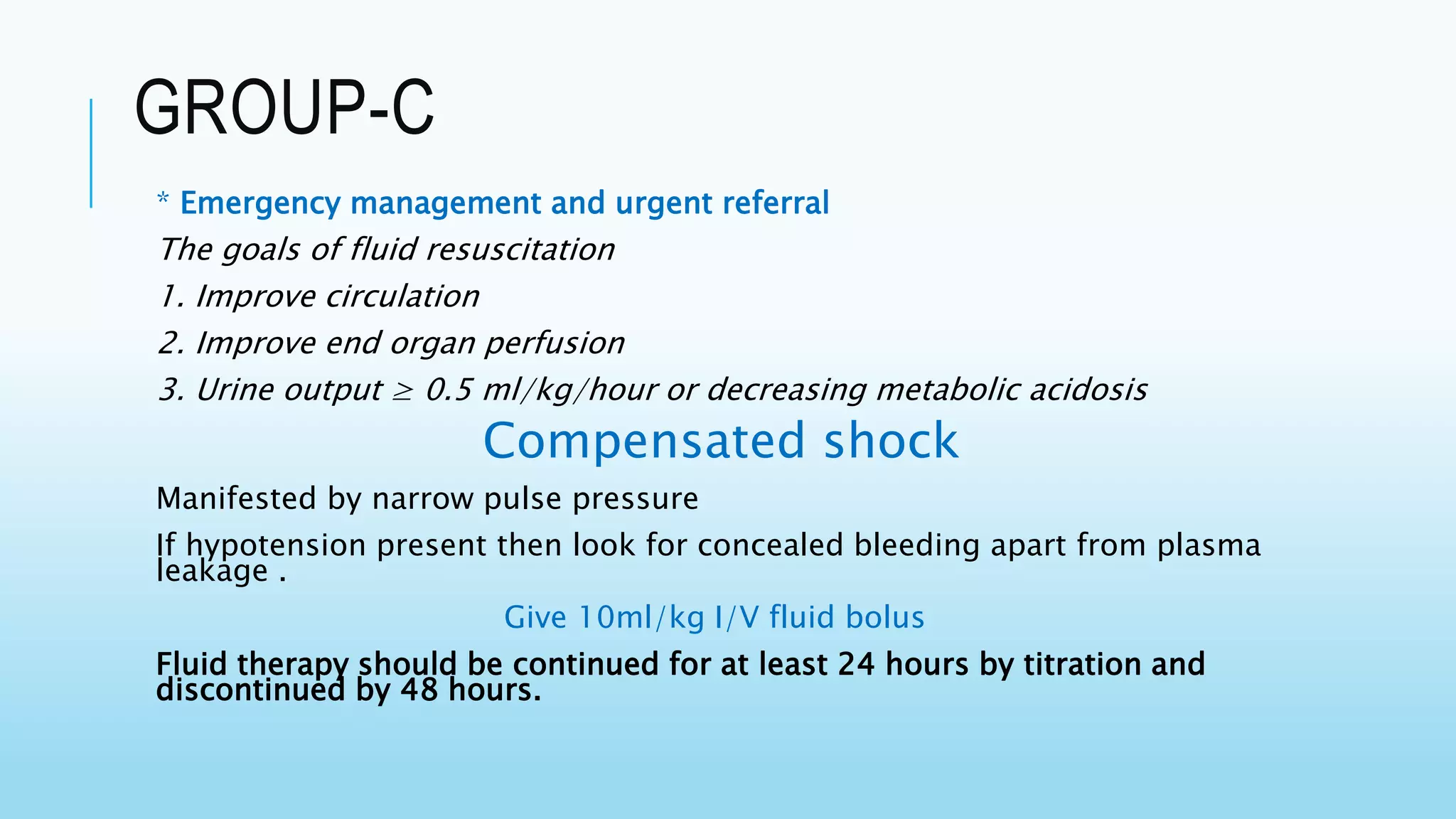 Fluid Management of Dengue Patients According to National Guideline ...