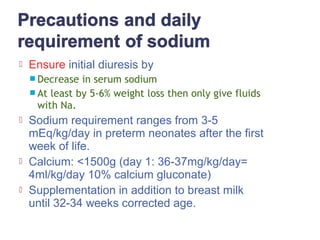 Fluid and electrolyte management among neonates | PPT